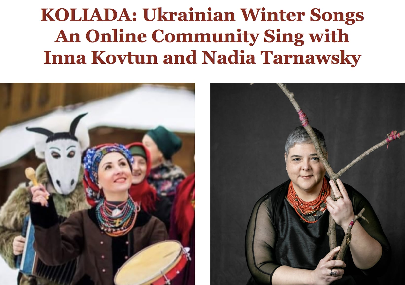 Watch Koliada: Ukrainian Winter Songs Online Workshop Online | Vimeo On ...