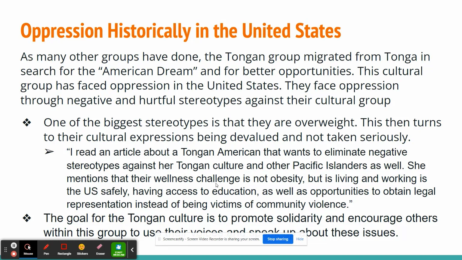 Final Group Research Recording Litzy Ramirez on Vimeo