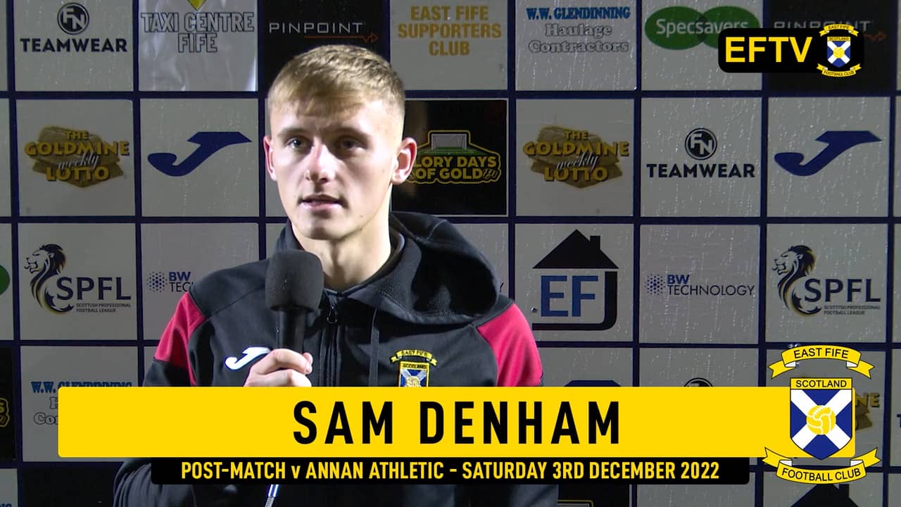 Sam Denham Post Match v Annan Athletic on Vimeo
