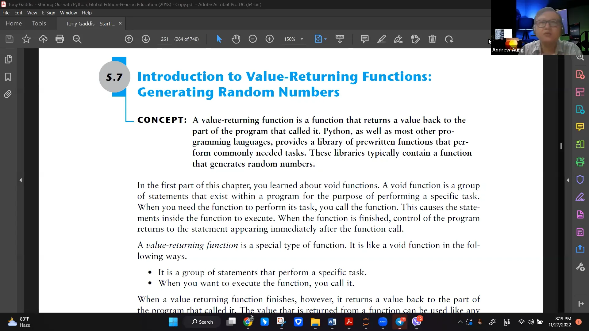 Batch 2 Python (Lecture 9 - 27th Nov) on Vimeo