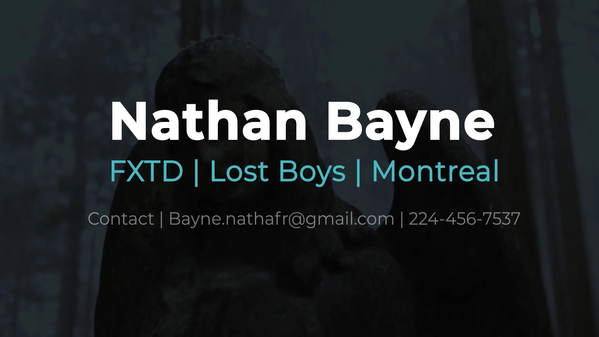 DEMO REEL - MFX008 - NATHAN BAYNE