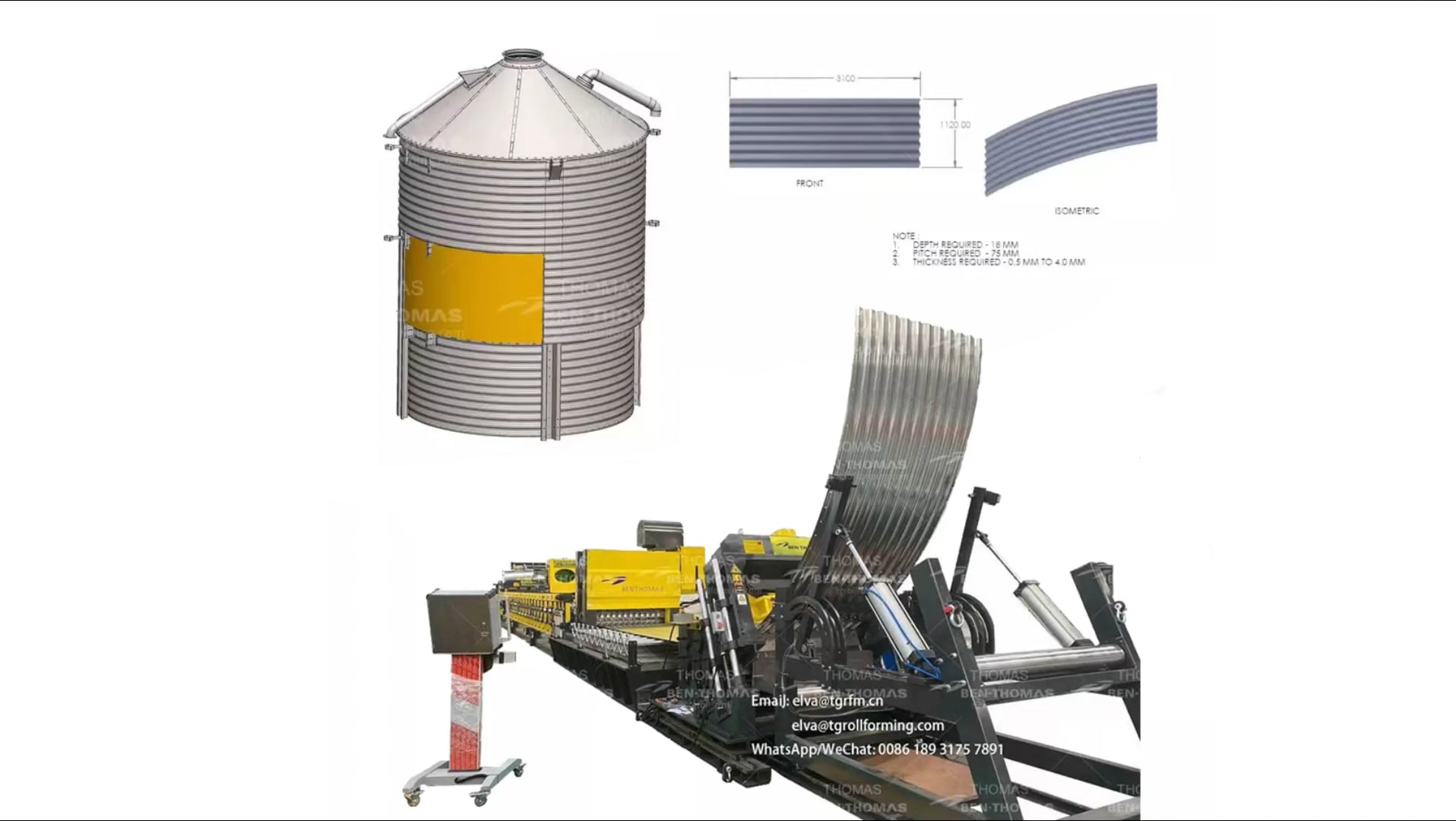 Silo corrugated plate equipment /silo side sheet equipment on Vimeo