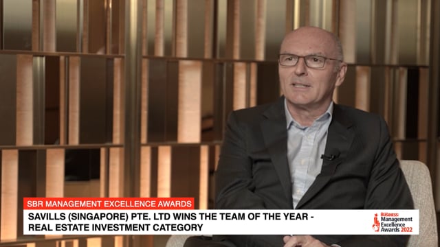SBR Management Excellence Awards 2022 Winner: Savills (Singapore) Pte. Ltd