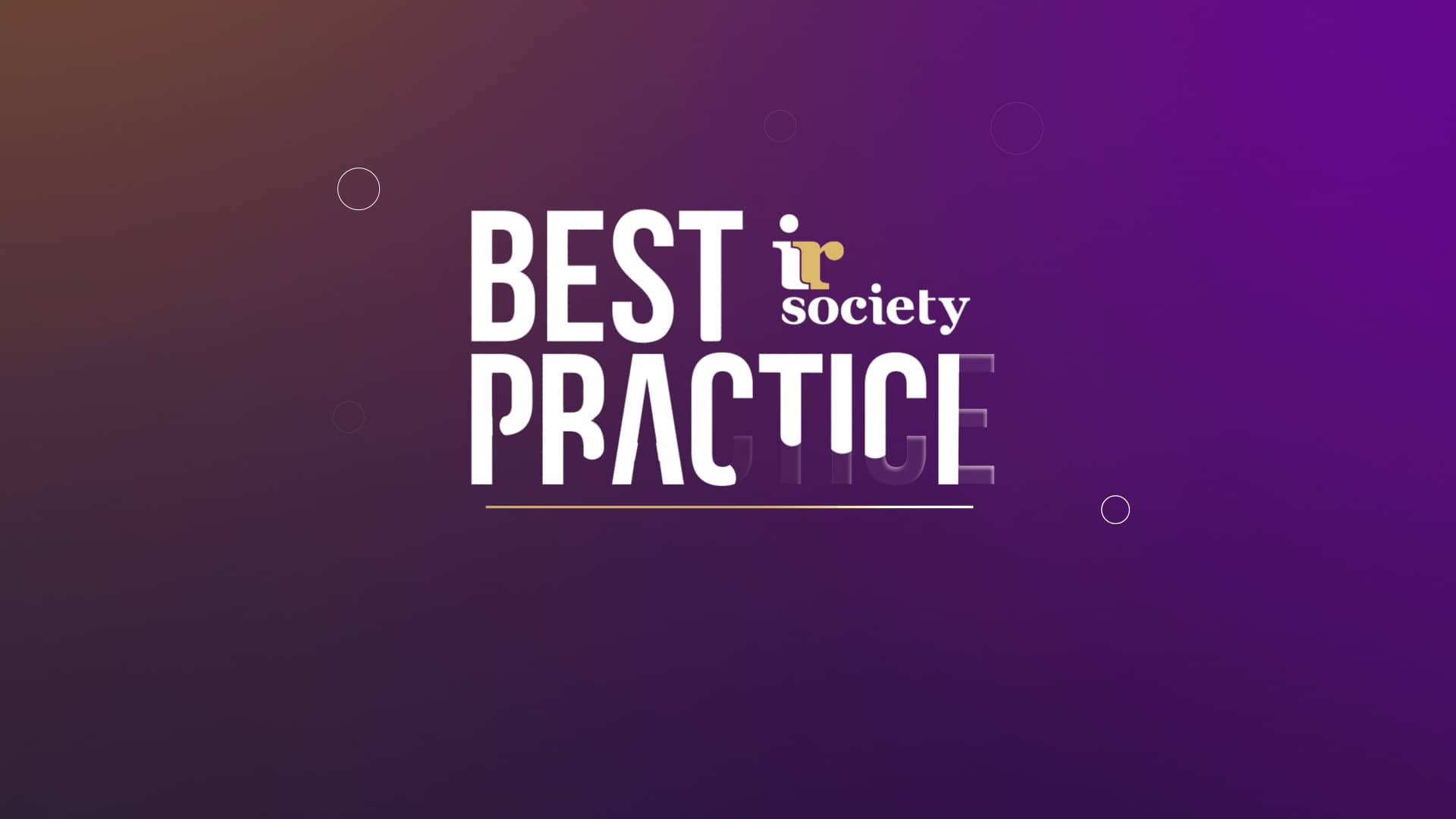IR Society Best Practice Awards 2022 Highlights on Vimeo