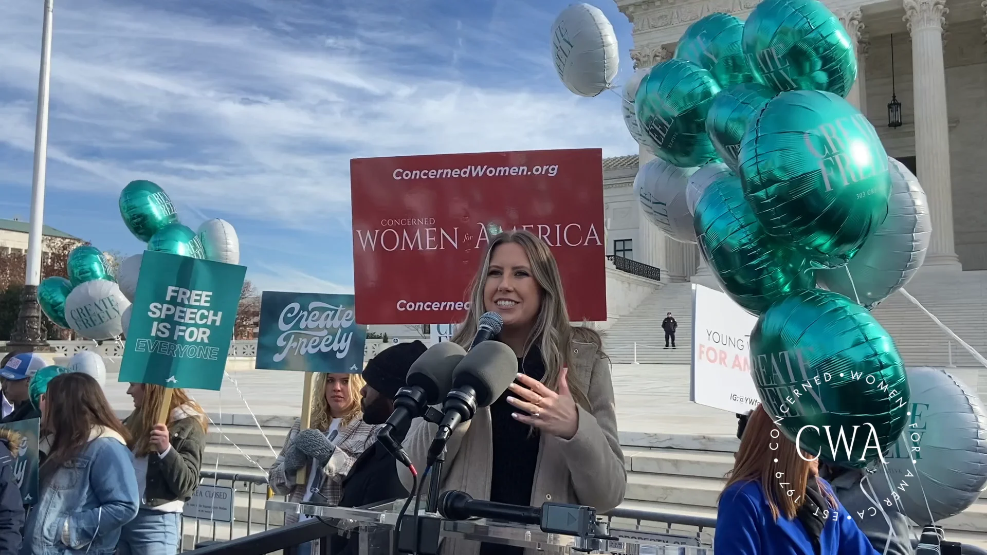 CWA's Annabelle Rutledge Speaks at 303 Creative v. Elenis Rally at the ...