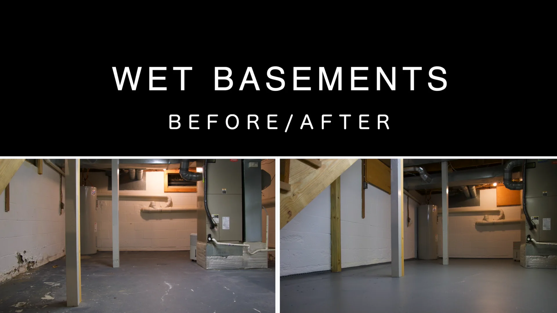 Wet Basements Before/After
