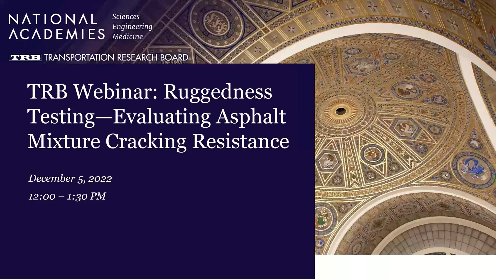TRB Webinar: Ruggedness Testing—Evaluating Asphalt Mixture Cracking ...