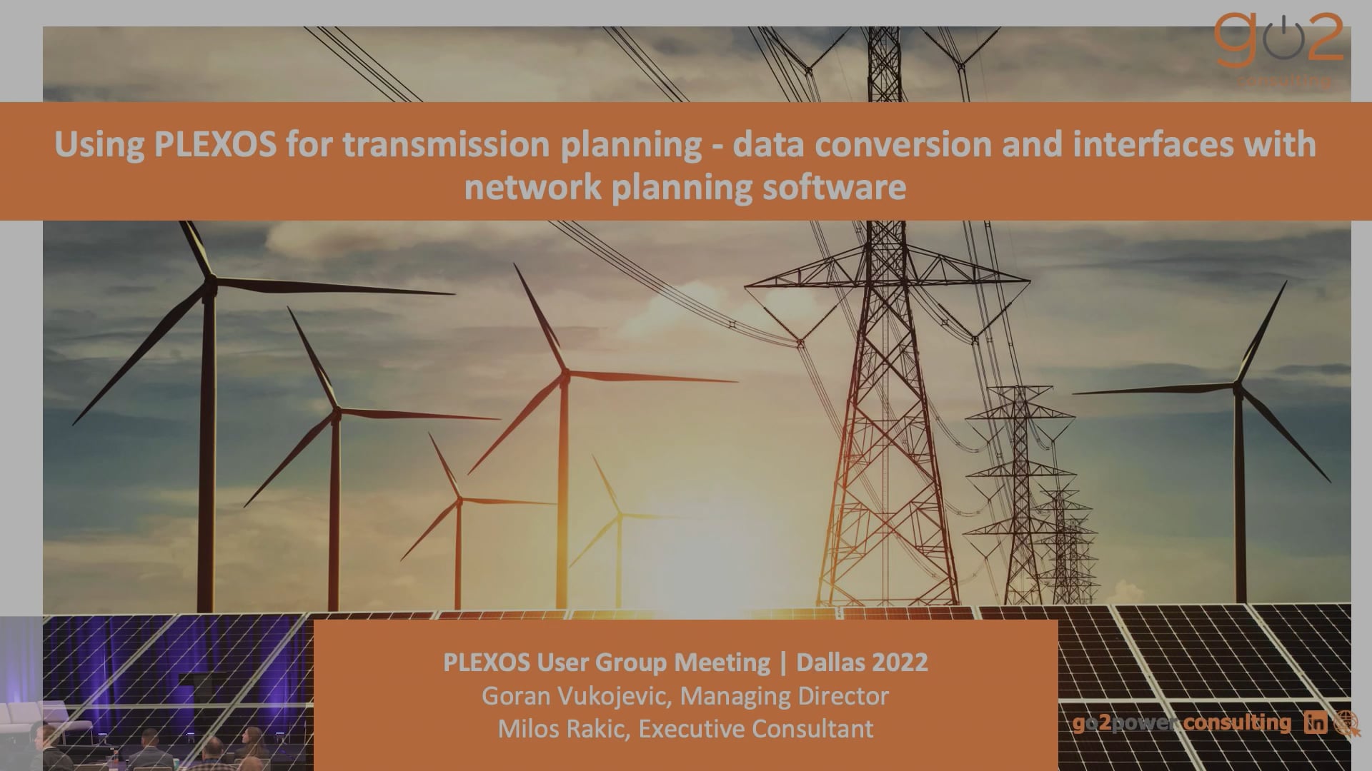 Using PLEXOS for Transmission Planning - Goran Vukojevic & Milos Rakic ...
