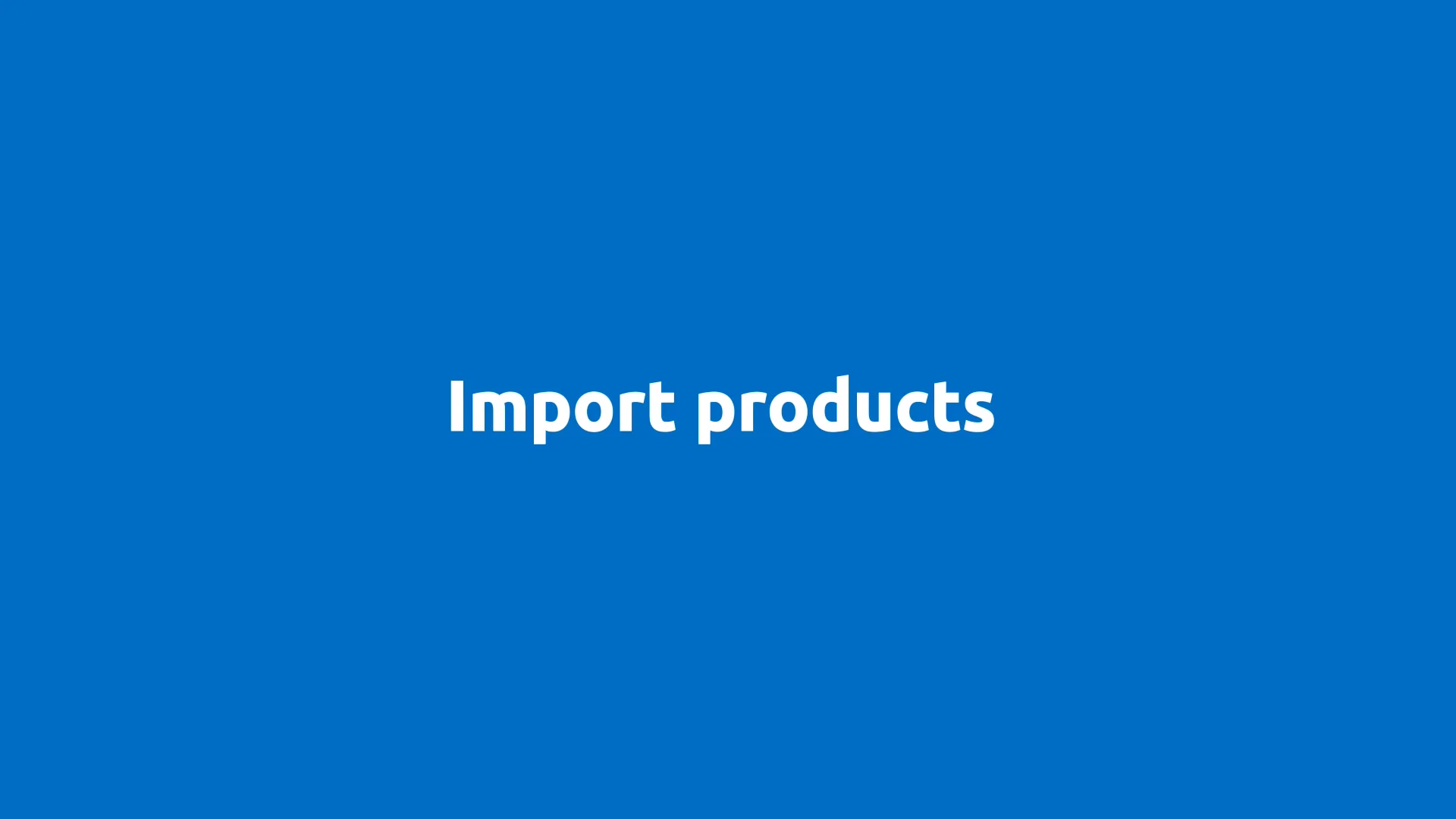 importing products on Vimeo