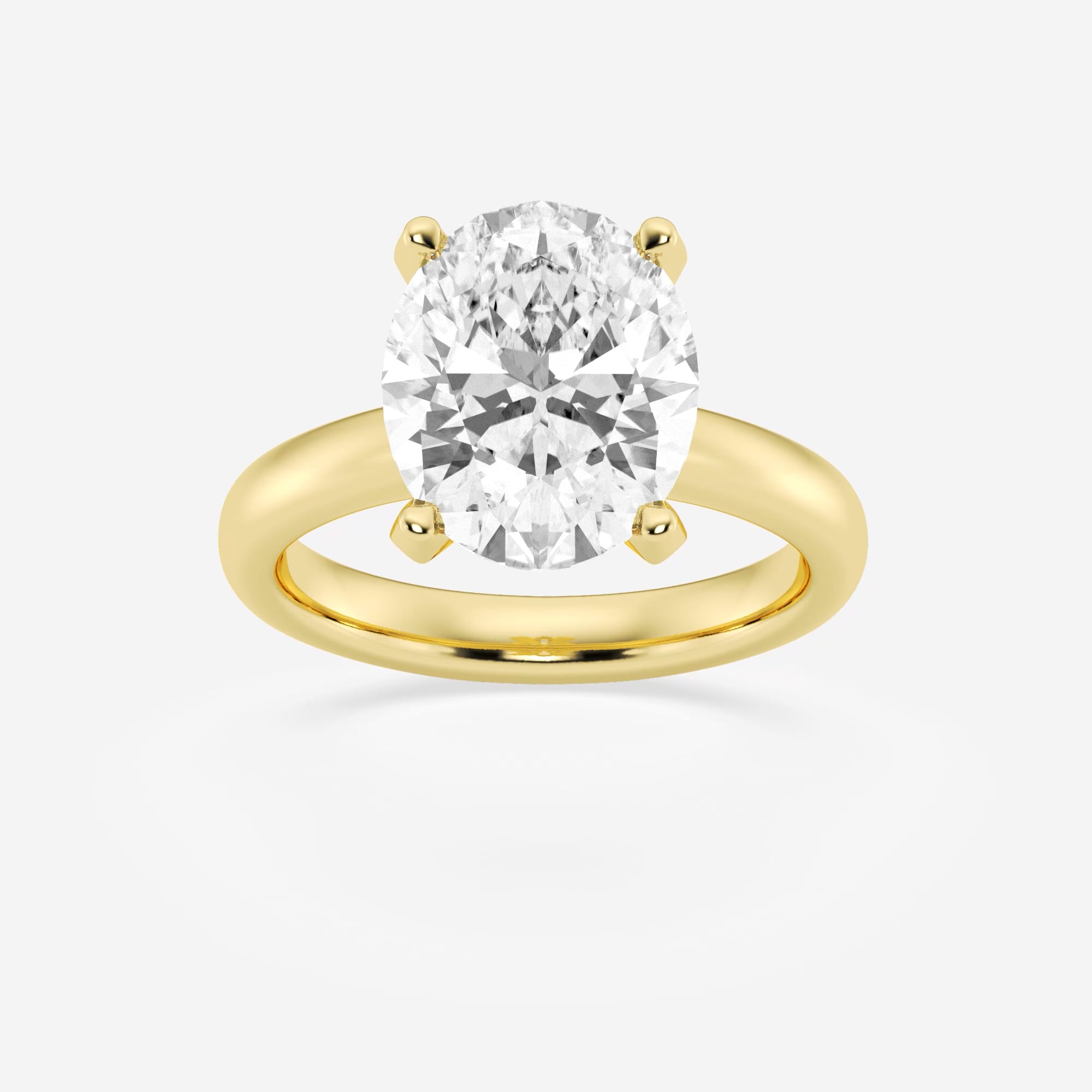 5 ctw Oval Lab Grown Diamond Classic Solitaire Engagement Ring ...