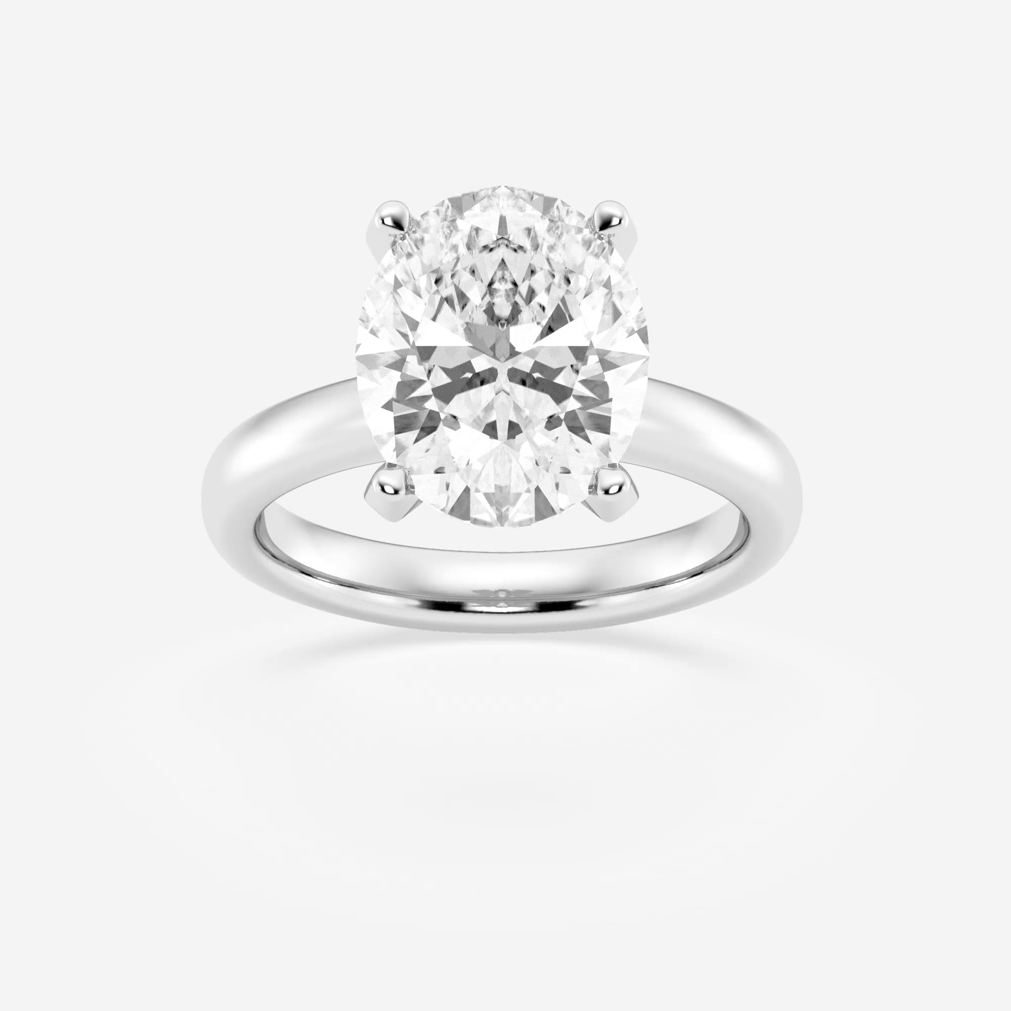 5 ctw Oval Lab Grown Diamond Classic Solitaire Engagement Ring - Grownbrilliance