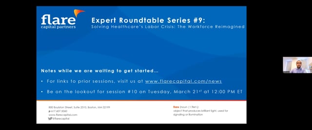 Flare Capital Expert Roundtable Series #9: Solving Healthcare’s Labor ...