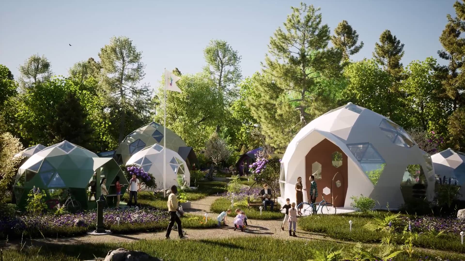 Geoship Village Flythrough on Vimeo