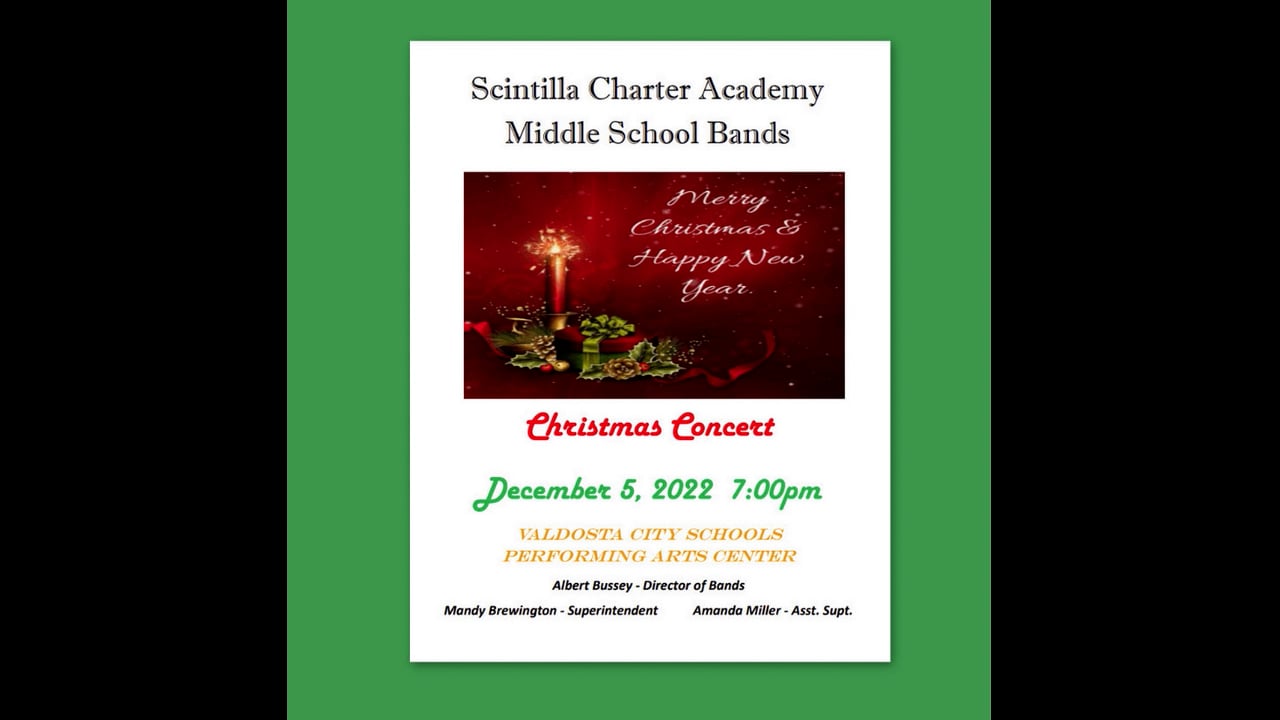 Scintilla Charter Academy - Scintilla Band Christmas Concert on Vimeo