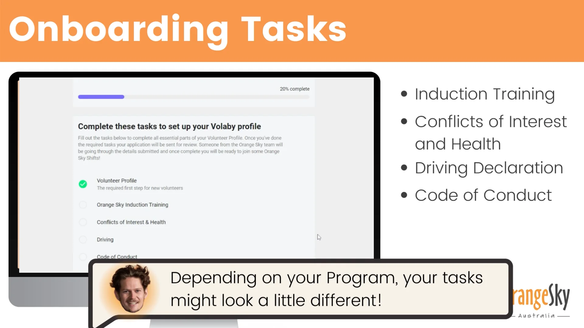 Orange Sky Volunteer Onboarding #2 - Onboarding Tasks on Vimeo