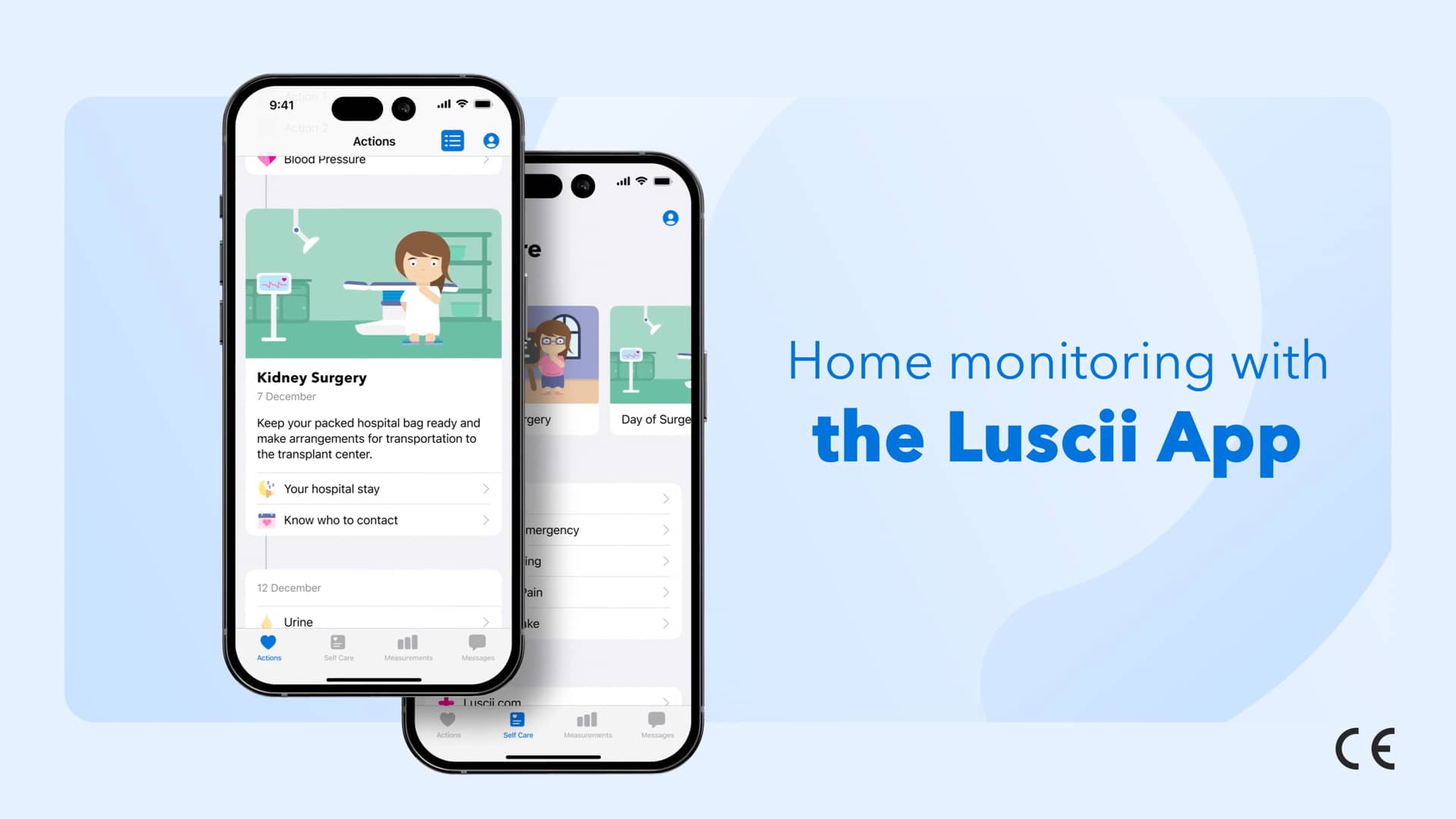 Demonstration of home measurement and self care for patients using the ...