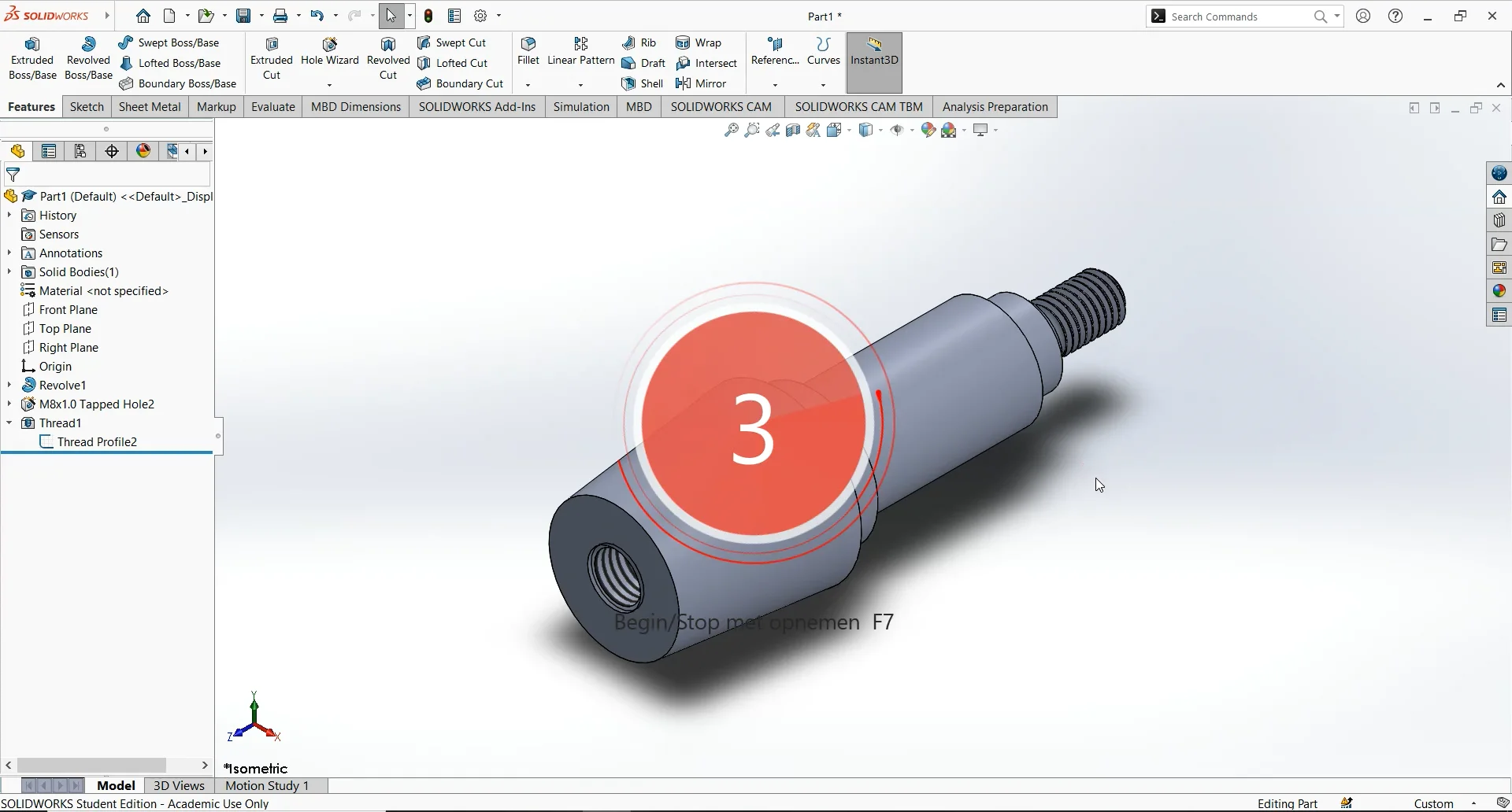 Stap 8 - Conisch asje