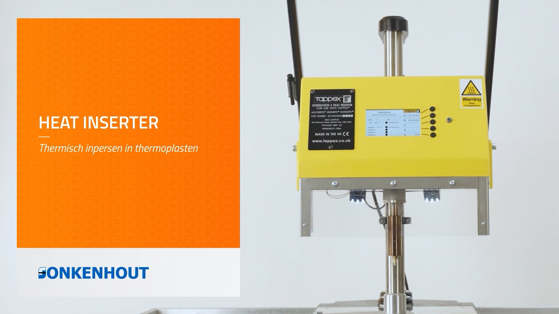 Inpersbevestigers en inserts - Heat Inserter - Thermisch inpersen in ...