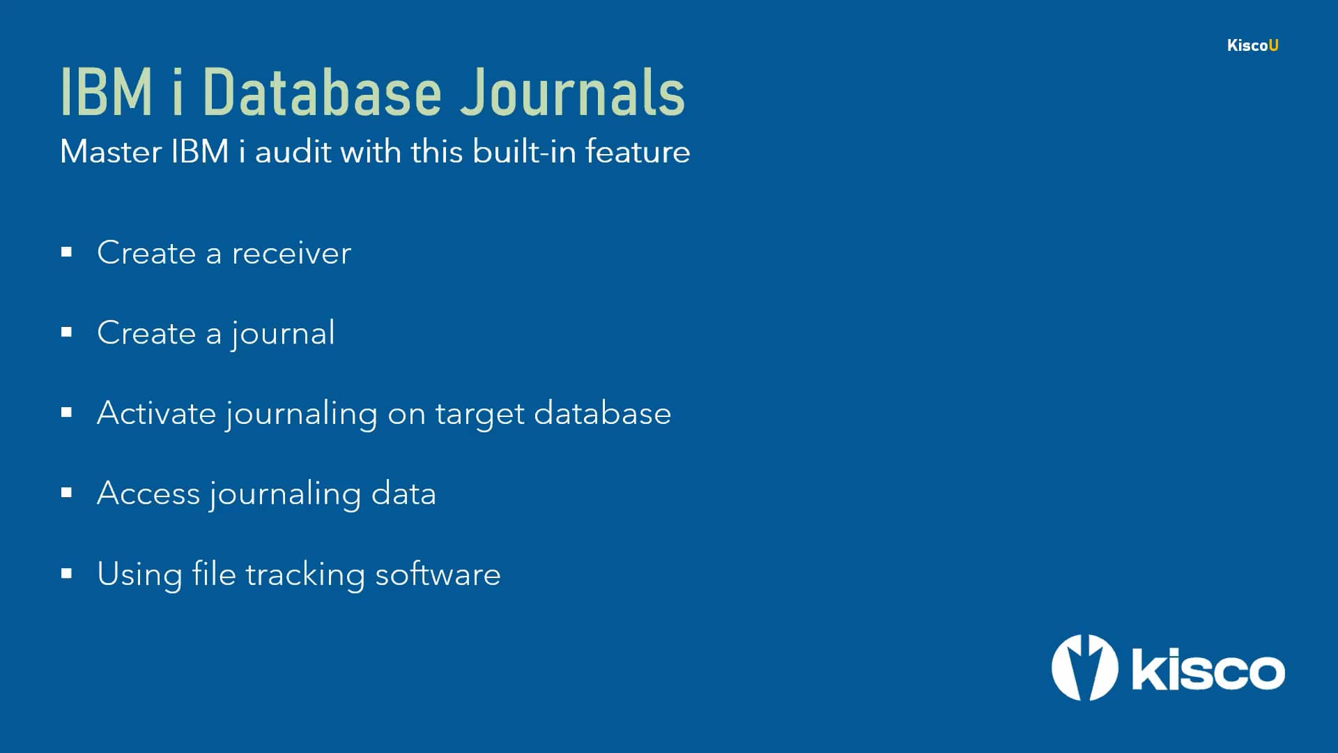 IBM i Database Journals on Vimeo