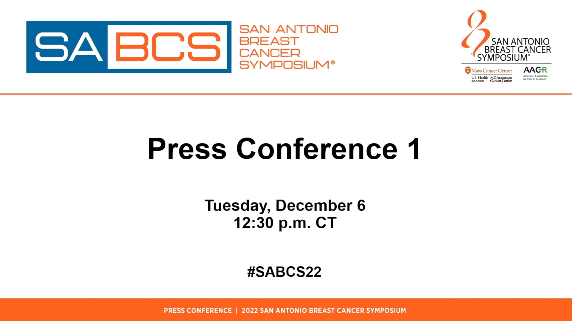SABCS 2022 Press Conference 1 on Vimeo