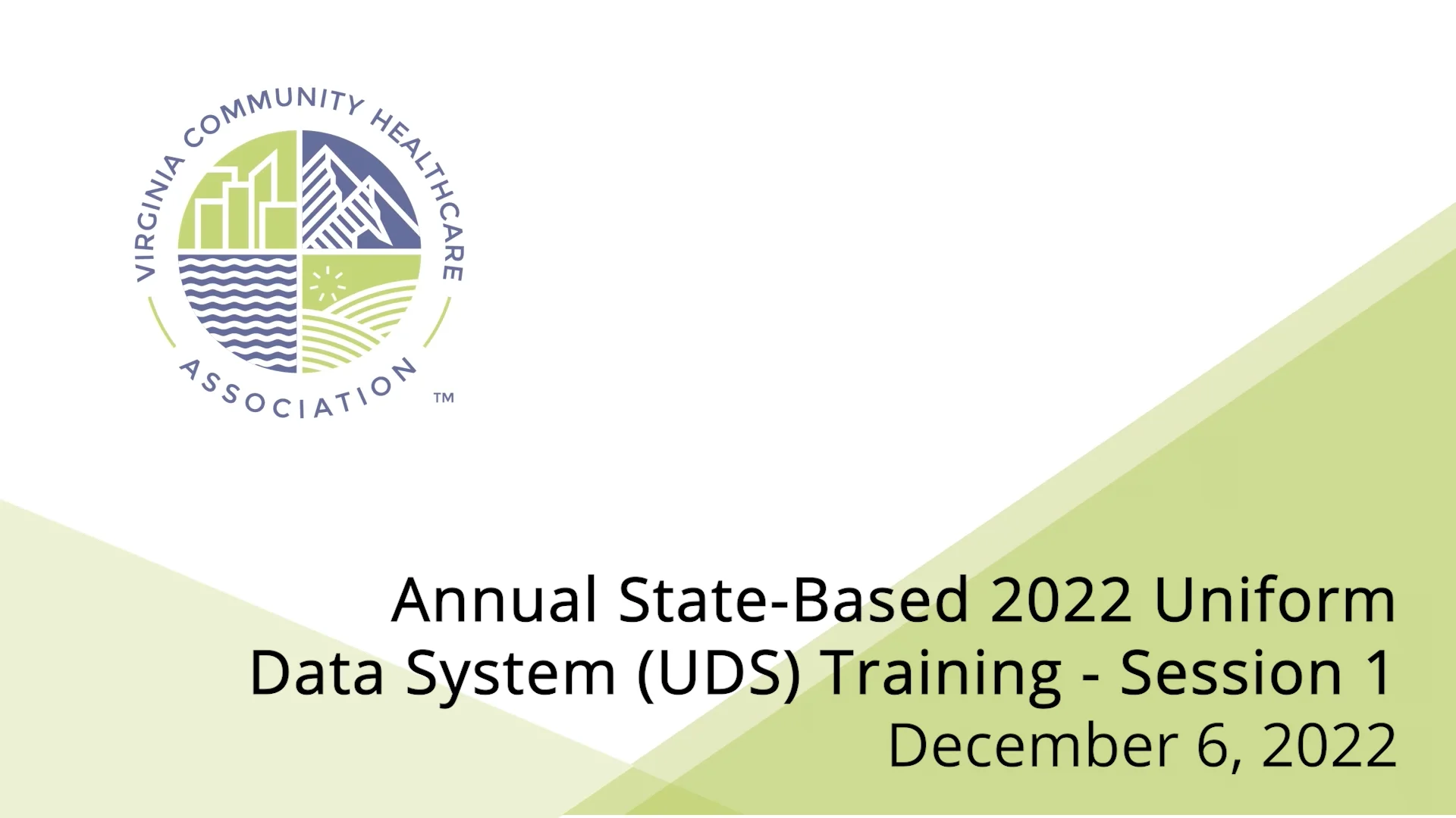 2022 Annual State-Based UDS Training - Session 1 - 12/6/2022 on Vimeo