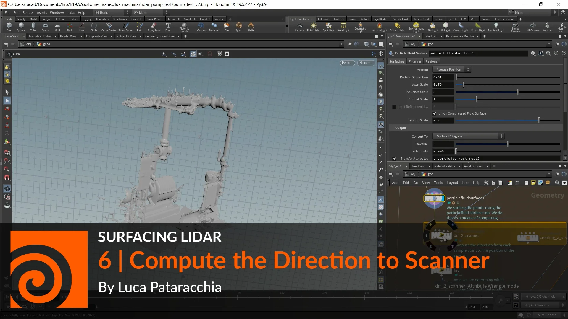 Surfacing Lidar | 6 | Compute the Direction to Scanner on Vimeo