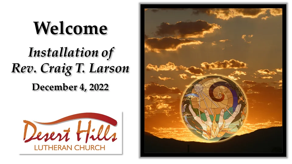 The Installation of Rev. Craig T. Larson - Sun, Dec 4, 2022 on Vimeo