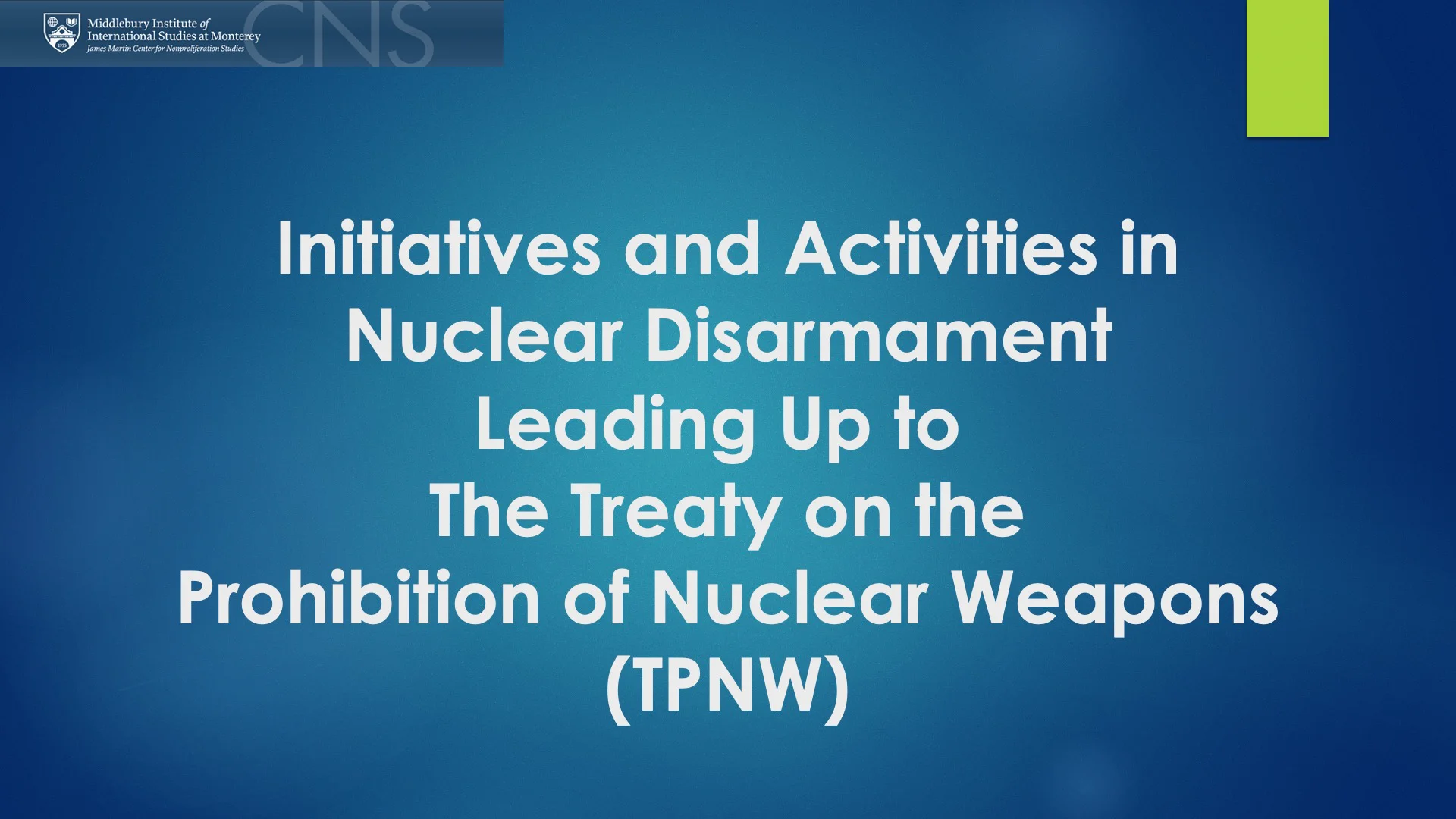 Masako Toki: The James Martin Center for Nonproliferation Studies on Vimeo