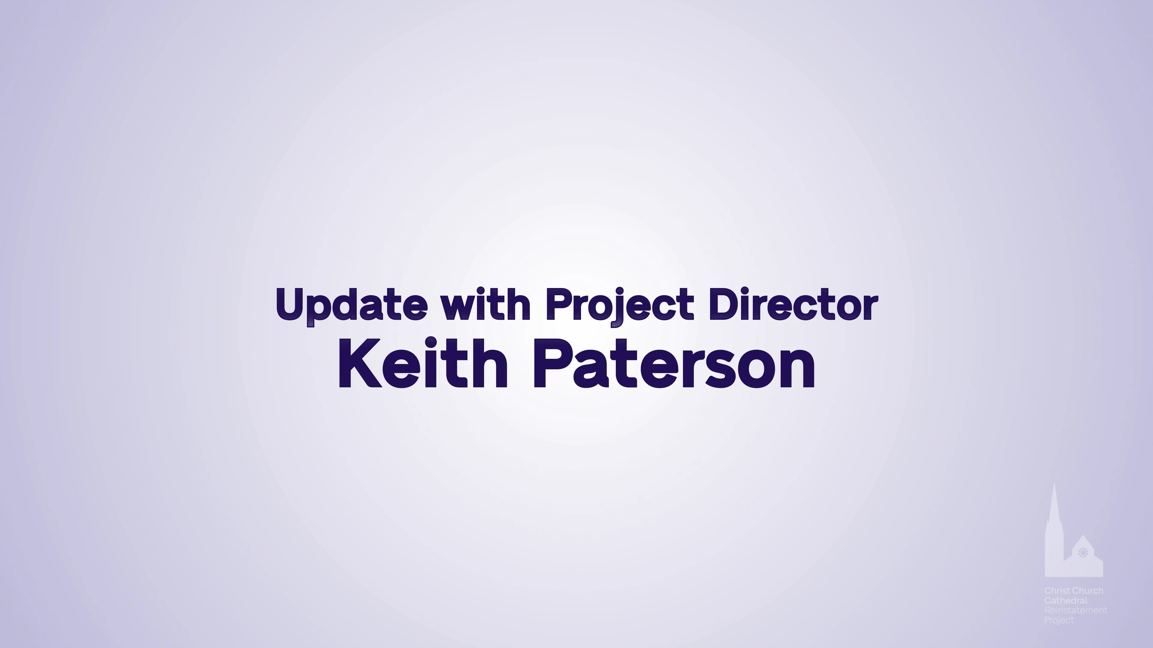 Update with Project Director Keith Paterson - December on Vimeo