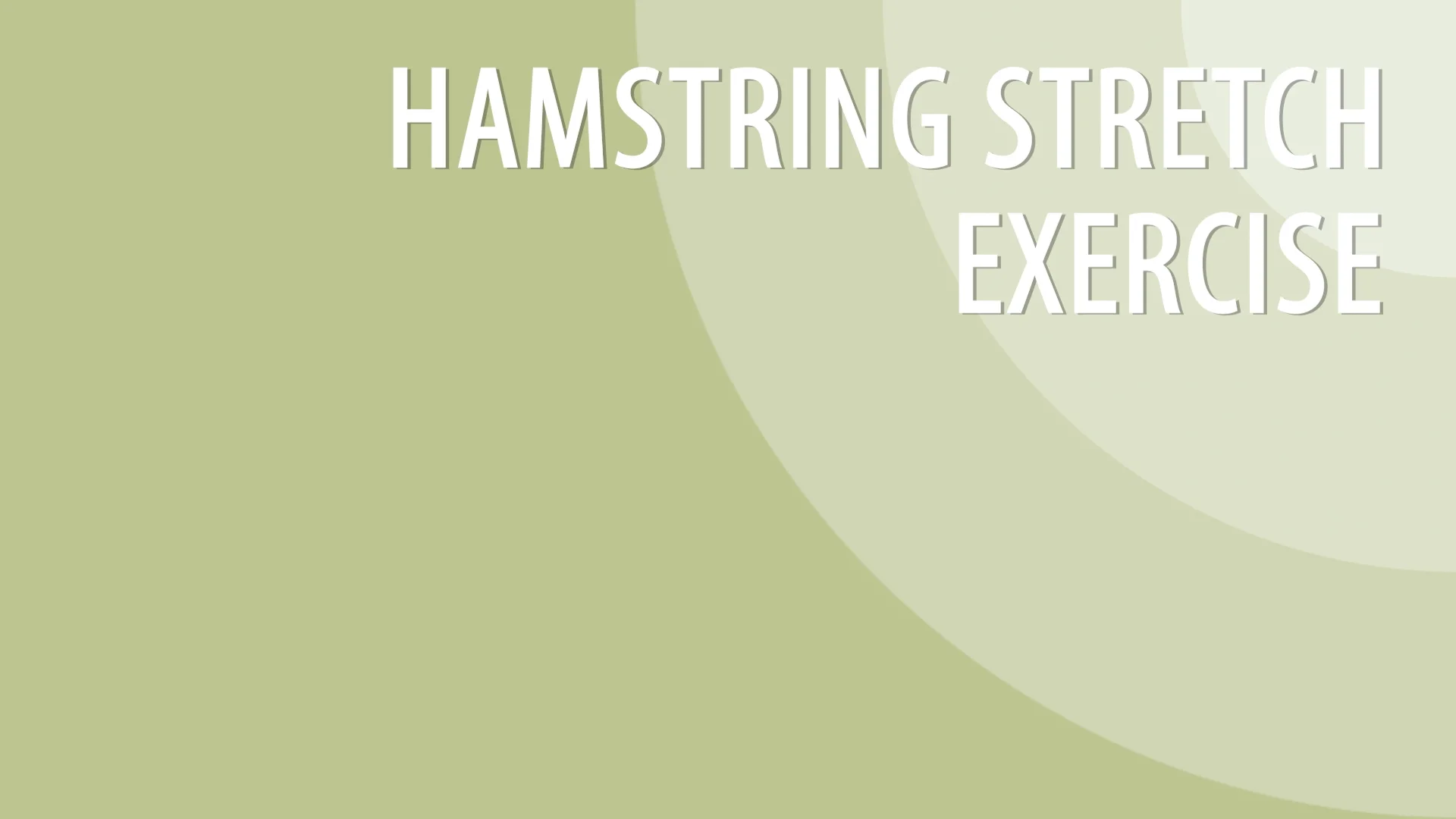 Level 1 Week 5: Hamstring Stretch (Mat) EXERCISE on Vimeo