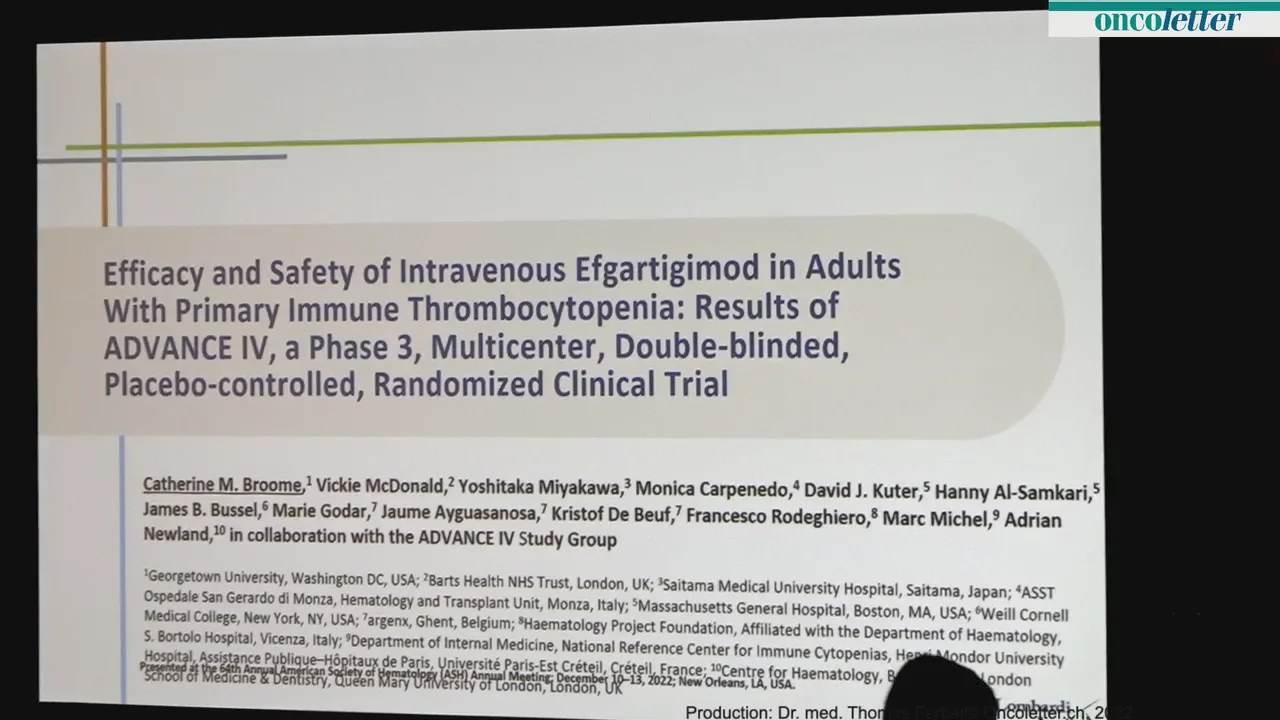 ASH 2022: Efficacy & Safety of iv Efgartigimod in Adults with Primary ...