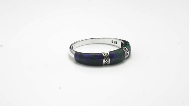 Marina Jewelry Elegant 925 Sterling Silver and Eilat Stone Ring ...