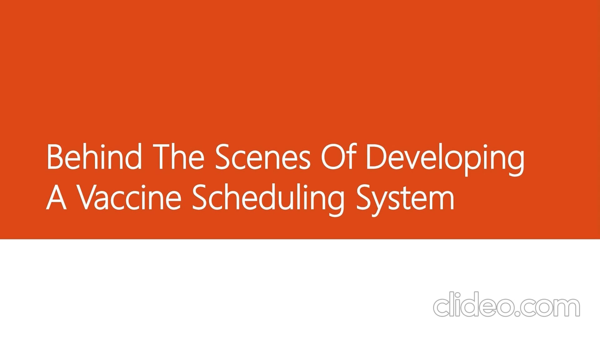 Behind The Scenes Of Developing A Vaccine Scheduling on Vimeo
