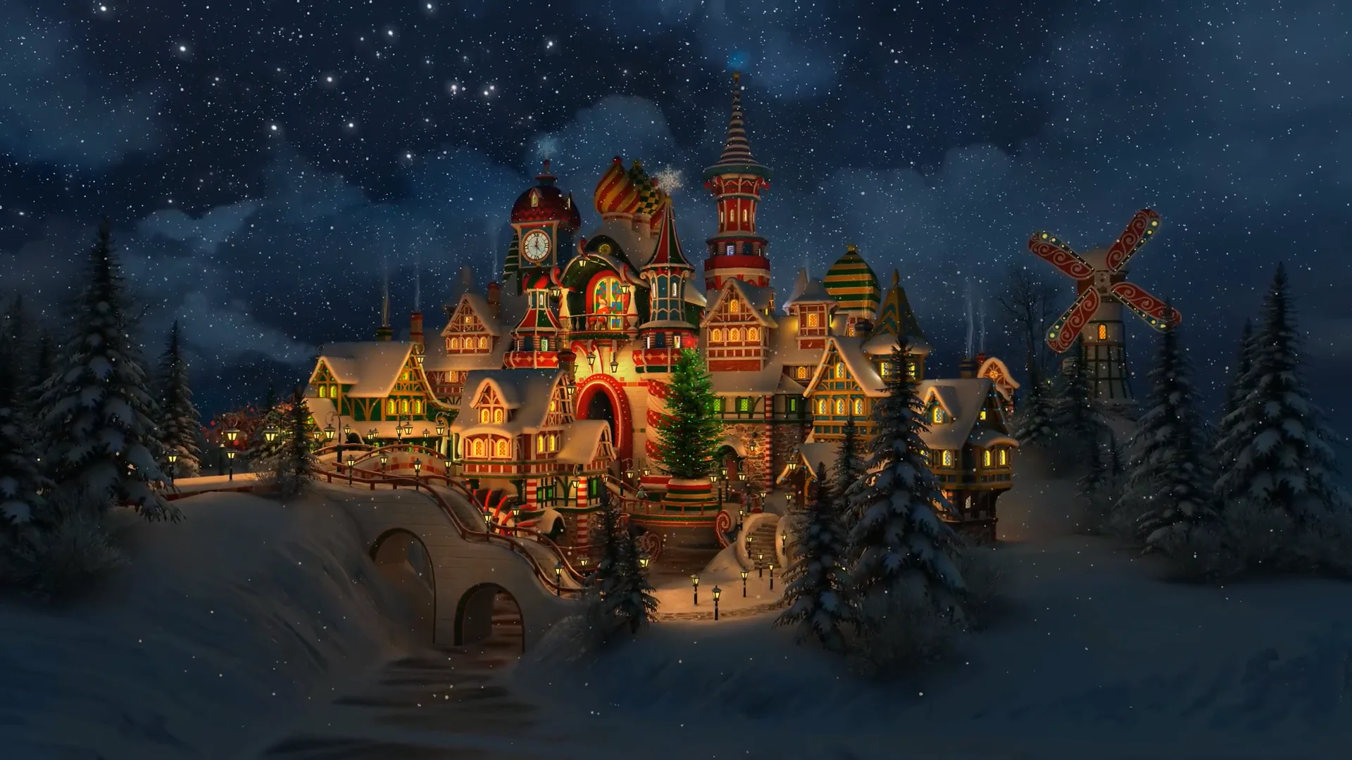 SANTA'S CASTLE 4K 60 FPS 1 Hour Christmas Screensaver with Music.mp4