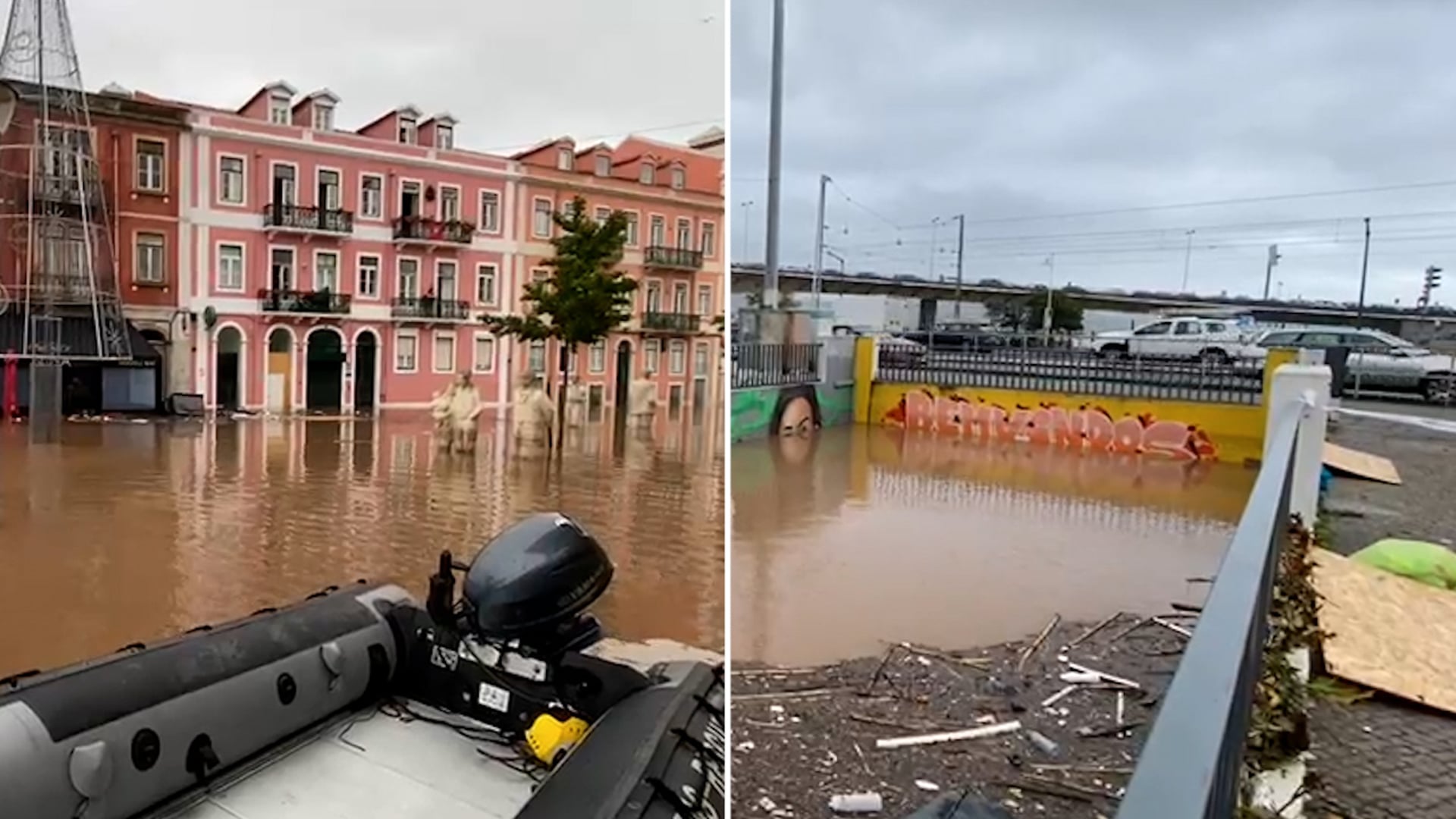 Algés novamente alagada com lojas inundadas e estação encerrada | Vídeo ... Algés novamente alagada com lojas inundadas e estação encerrada | Vídeo ...