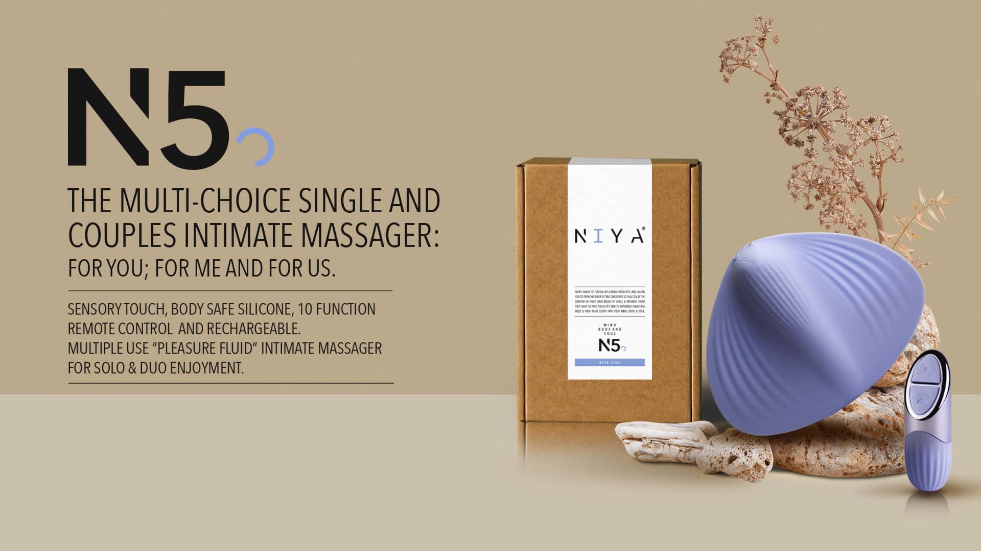 NIYA N5 - THE MULTI-CHOICE SINGLE AND COUPLES INTIMATE MASSAGER on Vimeo