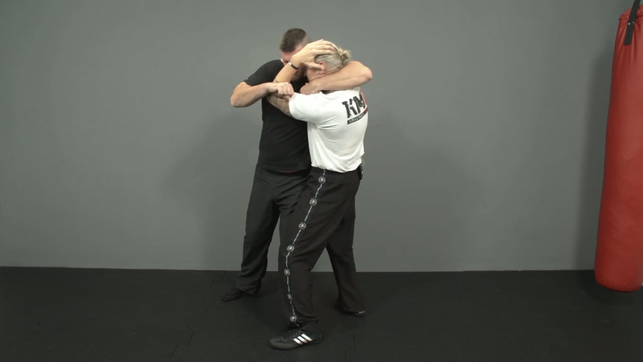 Defense Against Headlock From The Side - With Punch #1
