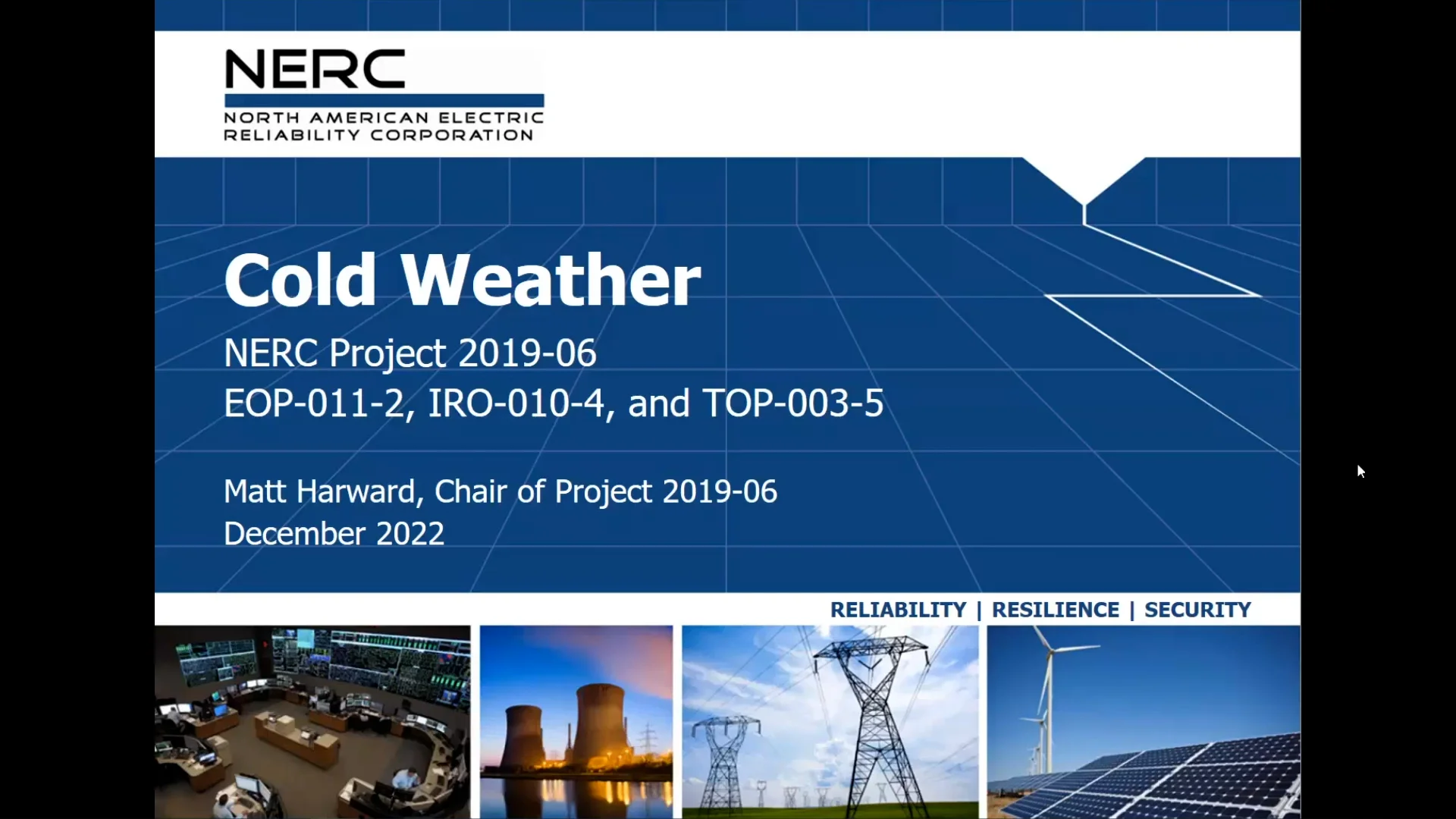 New Standards - Cold Weather | NERC Project 2019-06 on Vimeo