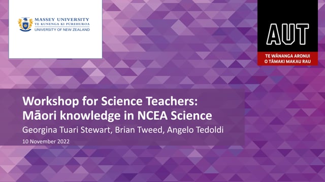 Workshop for teachers: Māori knowledge in NCEA Science — Science ...