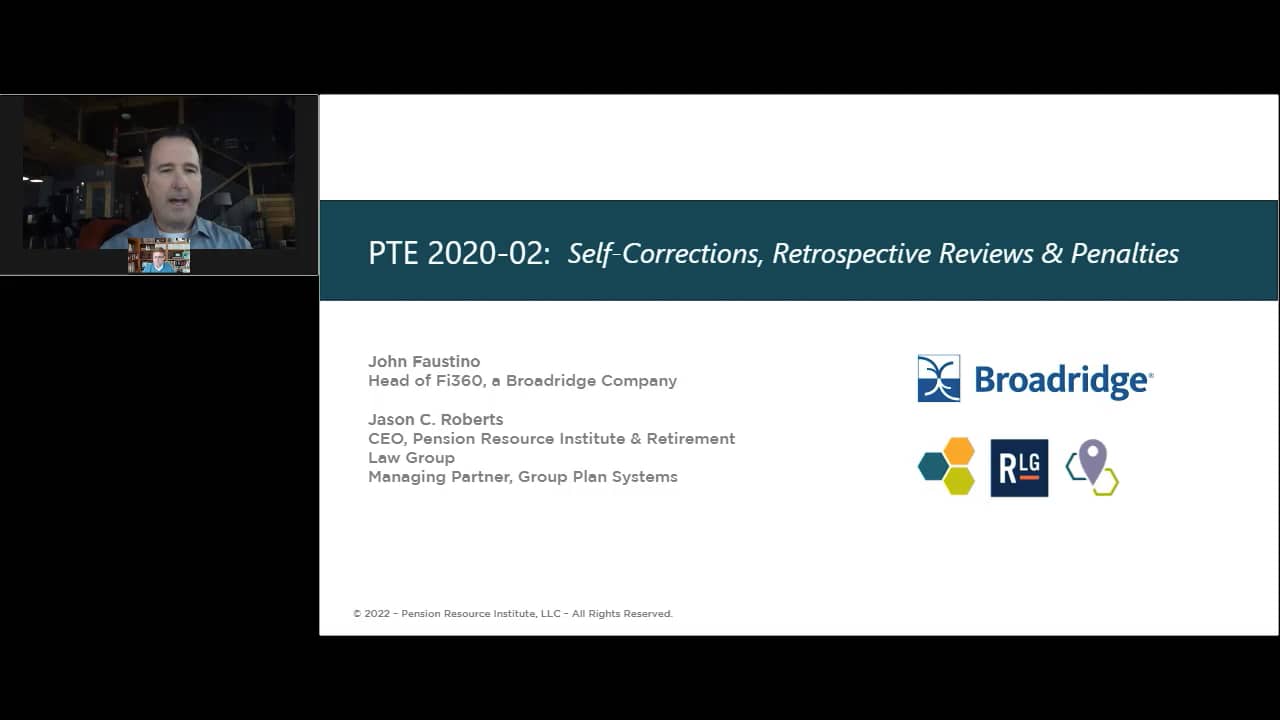 PTE 2020-02: Self-Corrections, Retrospective Reviews & Penalties for ...