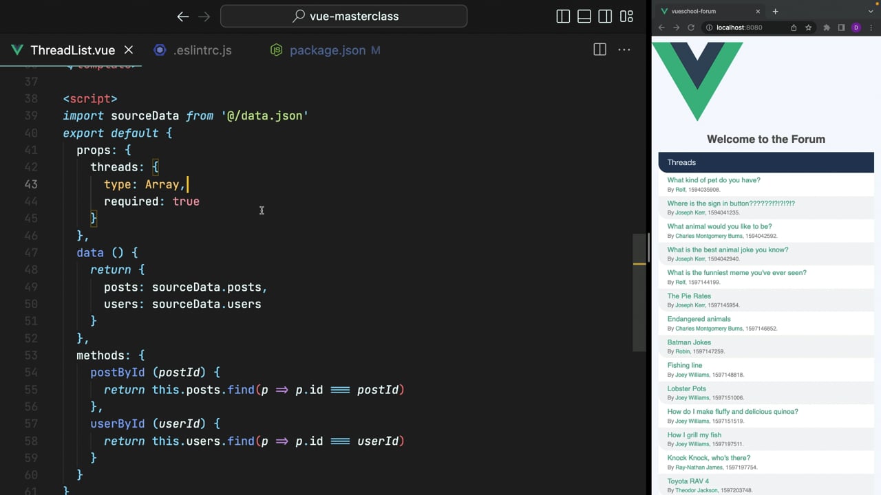 🔮 FTF - Refactor the ThreadList Component with the Composition API... 🔮 FTF - Refactor the ThreadList Component with the Composition API...