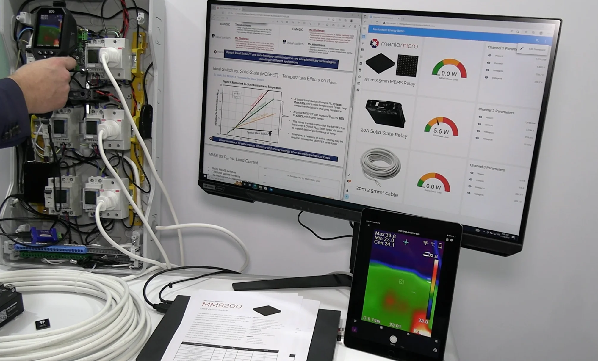 Demo Compares MEMS Relay to Solid-State Device