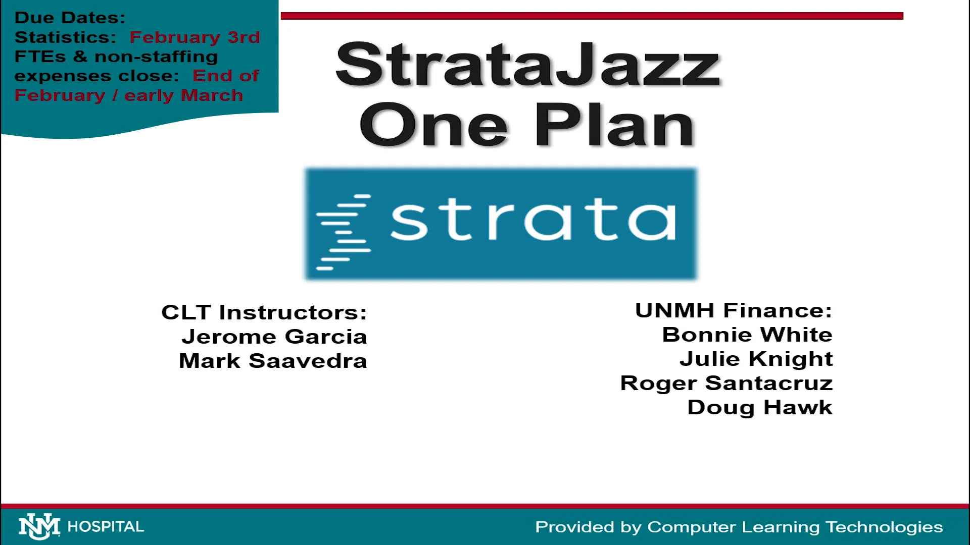 StrataJazz One Plan Training Video