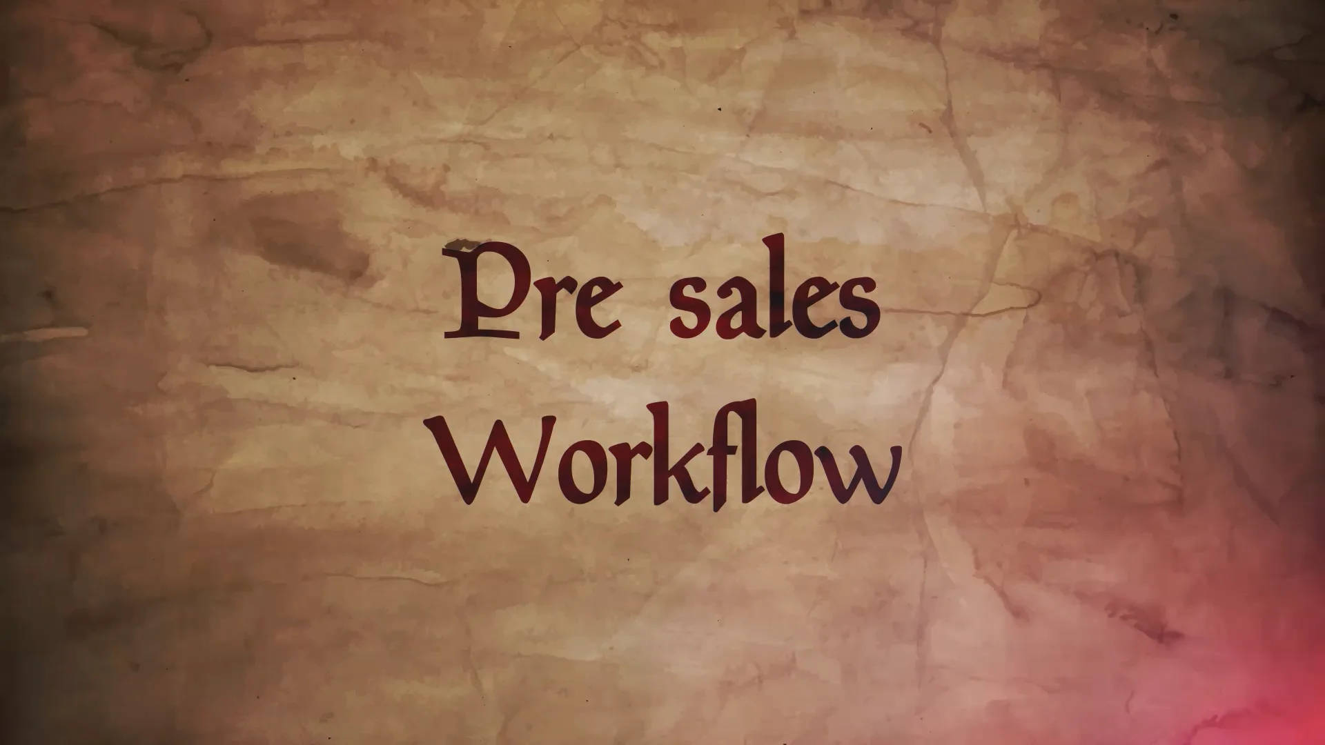 Pre sales Workflow on Vimeo