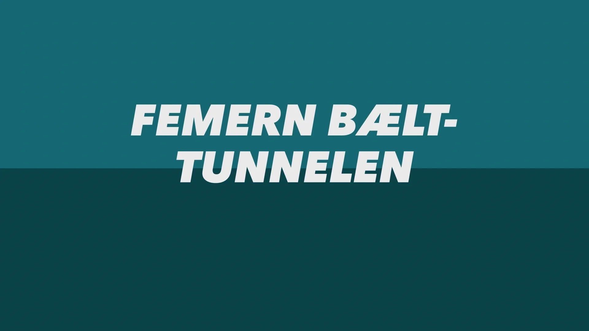 Femern Bælt Tunnelen - Tættere sammen. Nye muligheder.