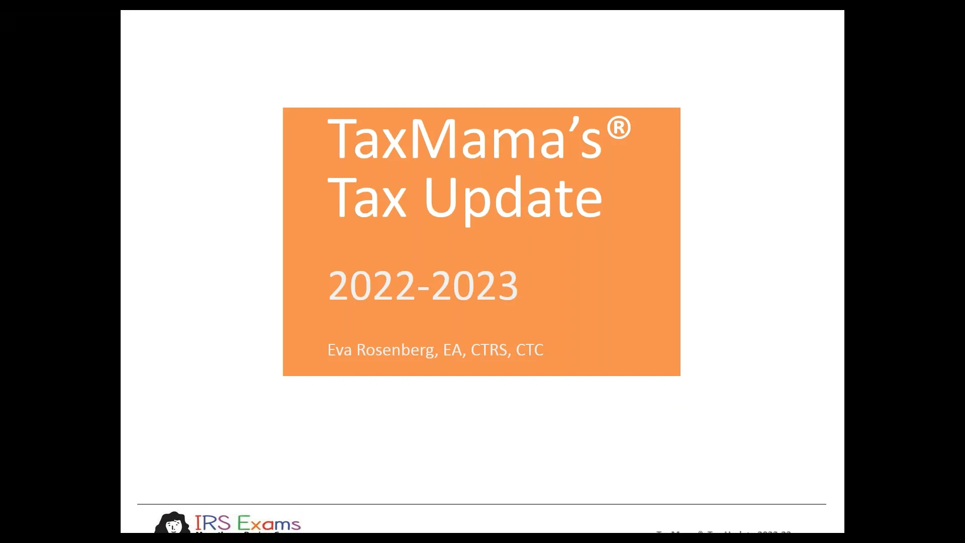 Federal Tax Law Update for TY2022 on Vimeo