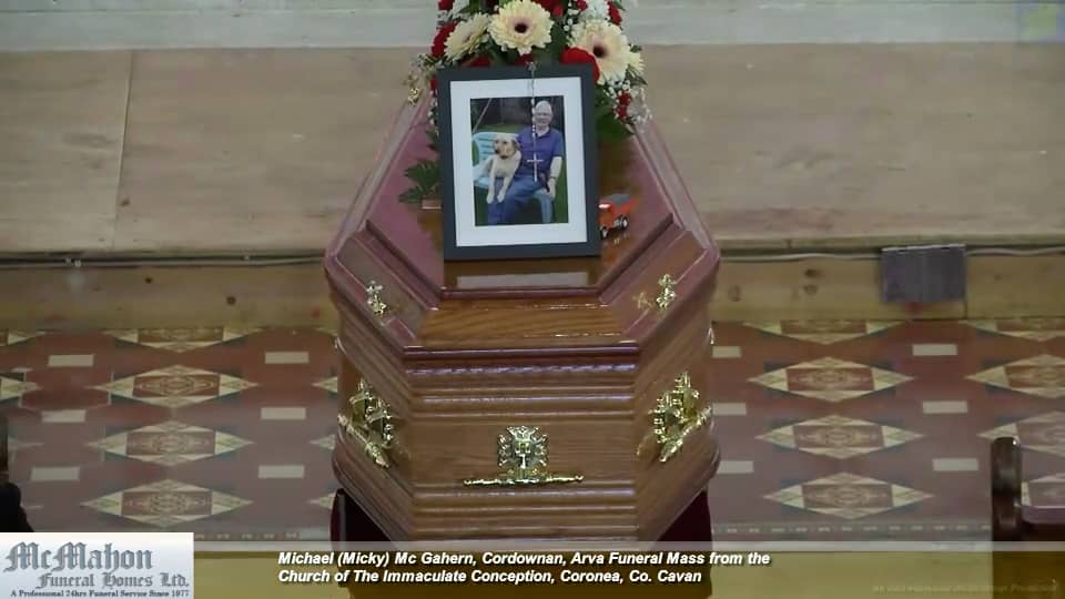 Michael (Micky) Mc Gahern, Cordownan, Arva Funeral Mass from the Church ...