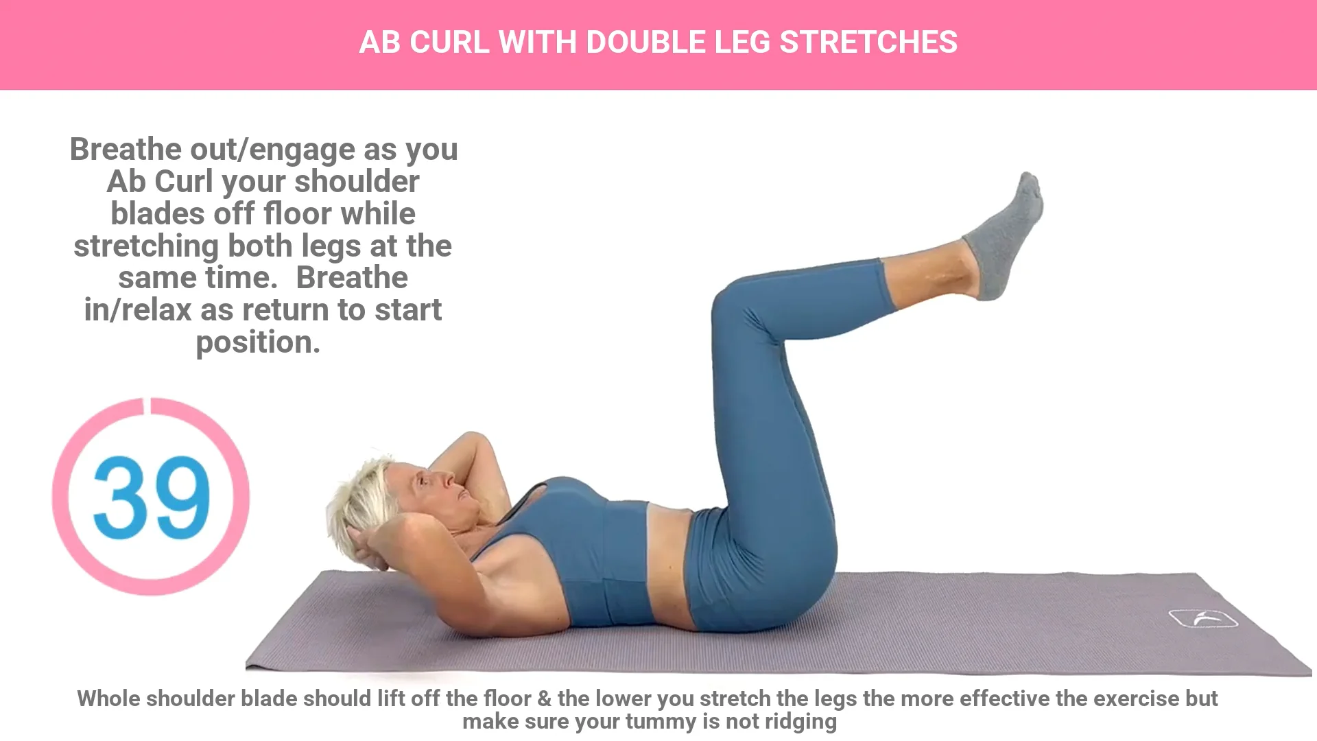 ab curl with double leg stretch on Vimeo