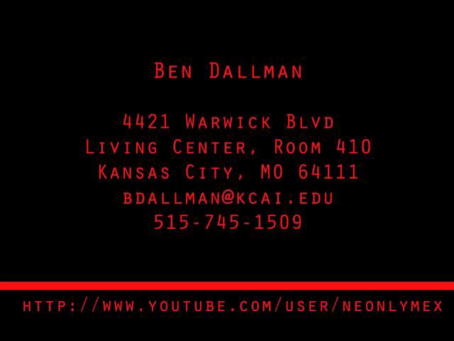 Ben Dallman Animation Reel 2010 on Vimeo