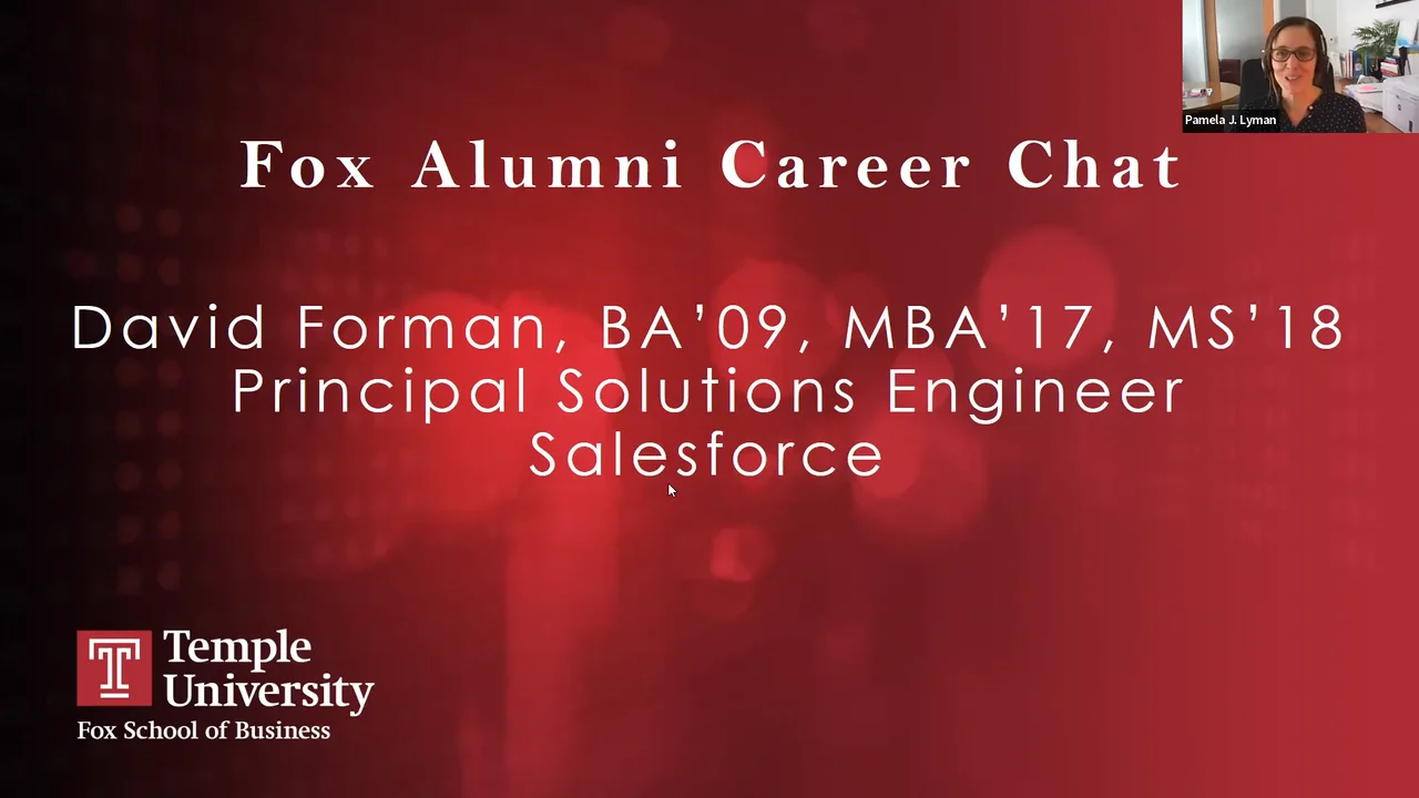 David Forman - Fox Alumni Career Chat on Vimeo